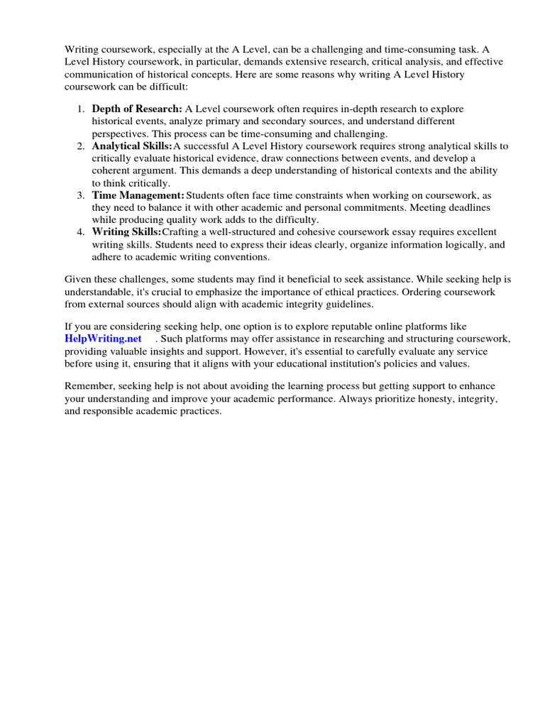 A Level History Coursework Topics | PDF | Critical Thinking