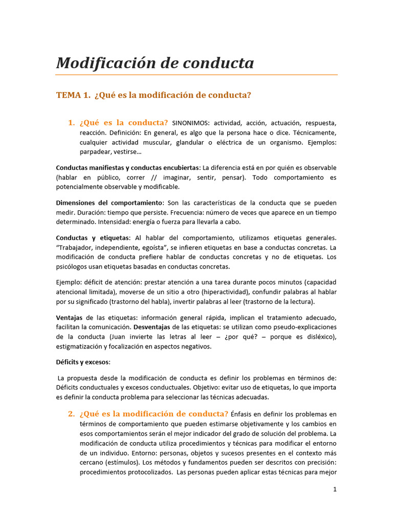 Conducta | PDF