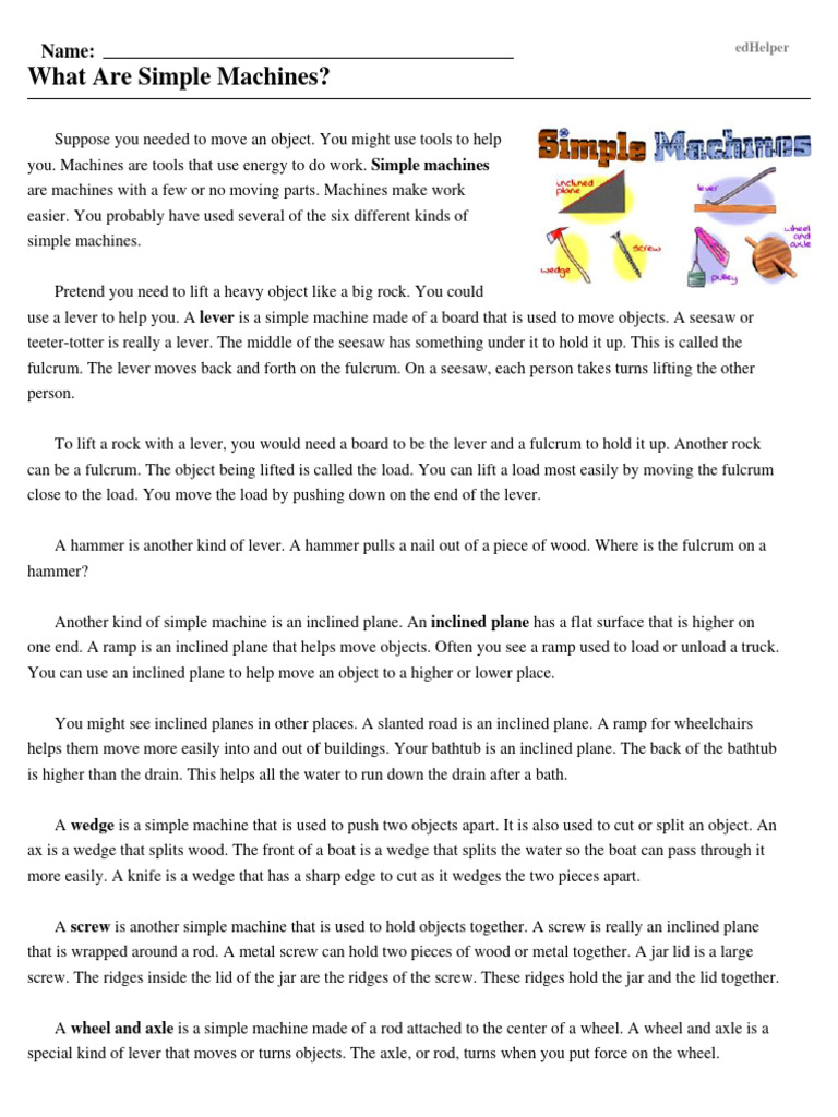 SImple Machines 4 | PDF