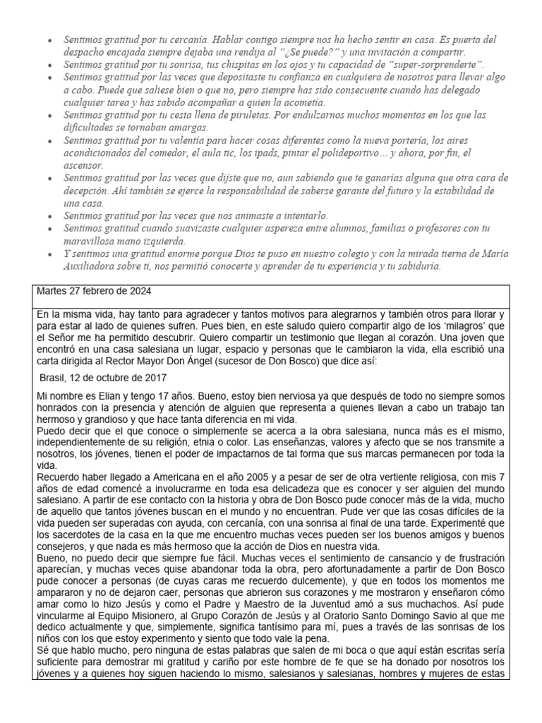Sentimos Gratitud Por Tu Cercanía | PDF Sentimos Gratitud Por Tu Cercanía | PDF