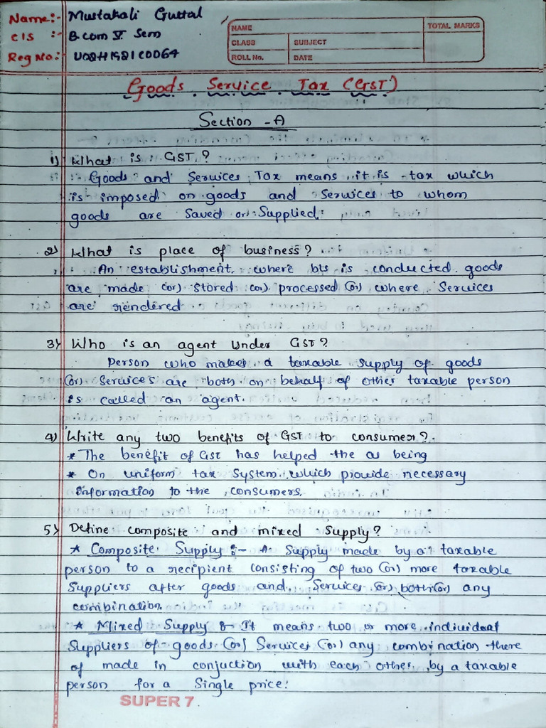 GST Model Question Paper 2 | PDF | Government | Taxation