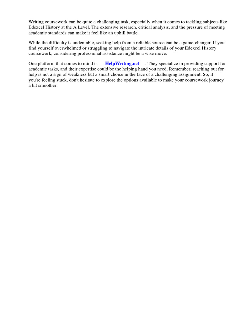 Edexcel History Coursework A Level | PDF