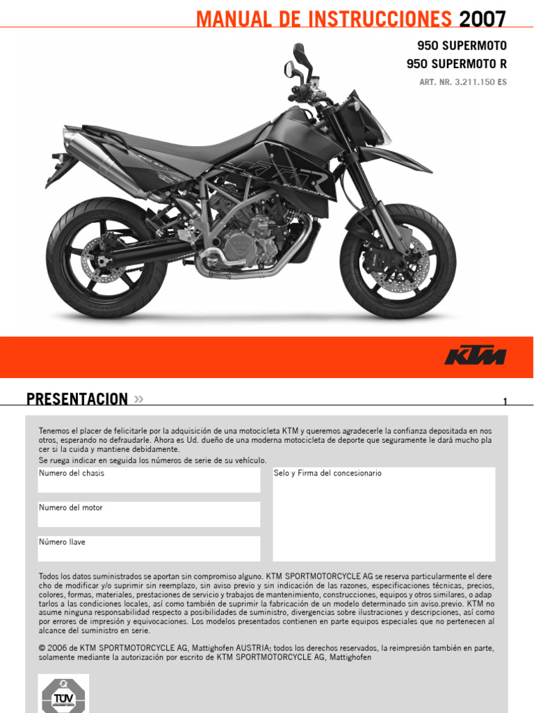Supermoto 950 | PDF