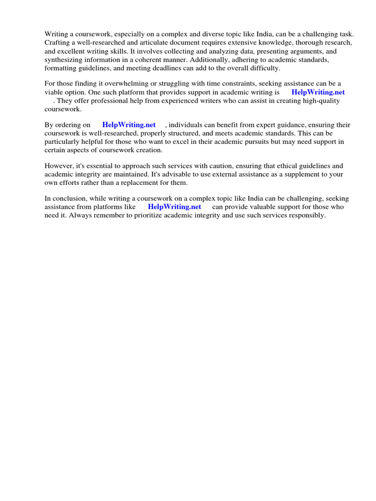 India Coursework | PDF