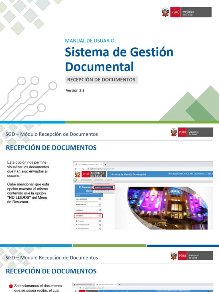 03 Sistema de Gestión Documental - RECEPCIÓN DE DOCUMENTOS | PDF