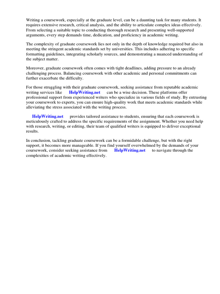 Graduate Coursework Meaning | PDF | Business | Art