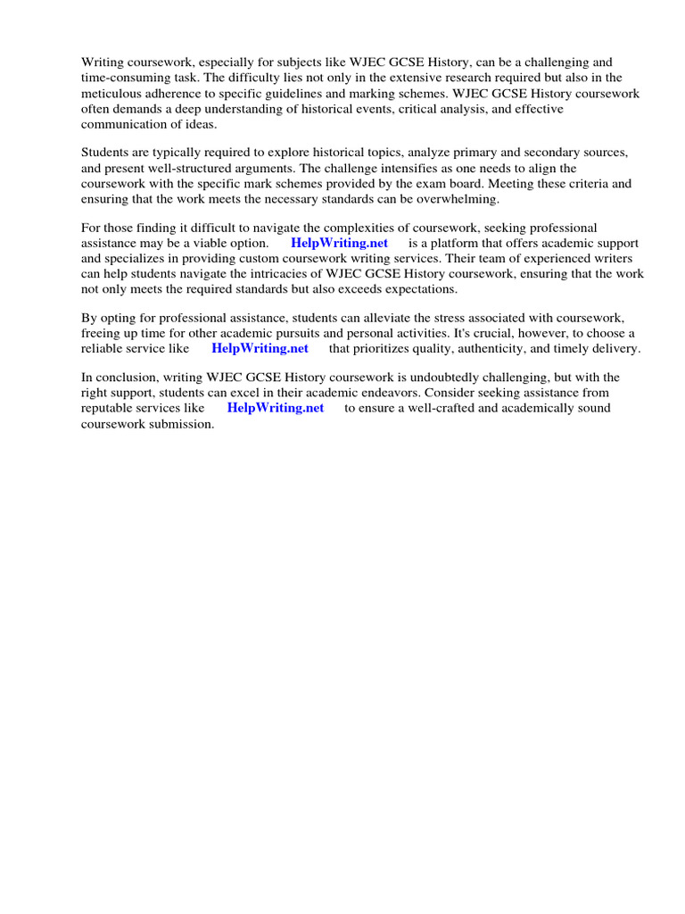 Wjec Gcse History Coursework Mark Scheme | PDF | E Bay | Facebook Wjec Gcse History Coursework Mark Scheme | PDF | E Bay | Facebook
