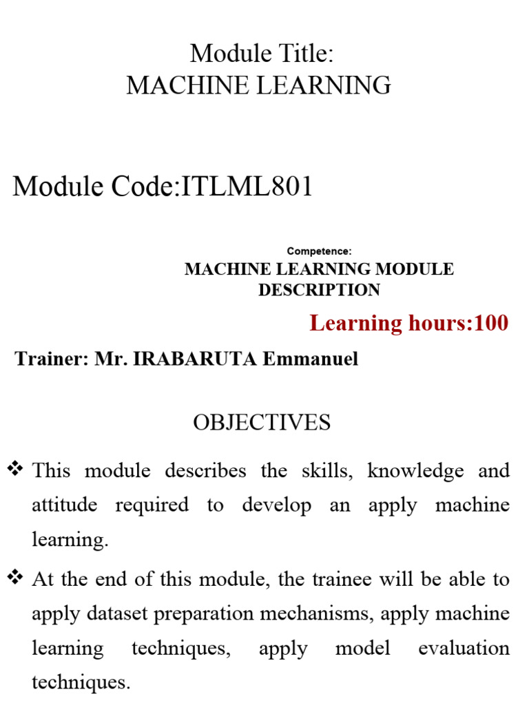 Machine Learing Pdf