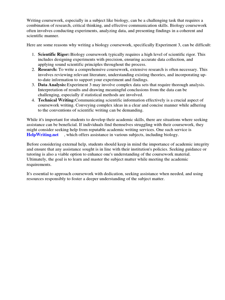 Biology Coursework Experiment 3 | PDF | Heart | Leaf