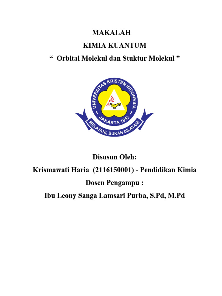 Orbital Molekul dan Struktur H2 dalam Kimia Kuantum | PDF