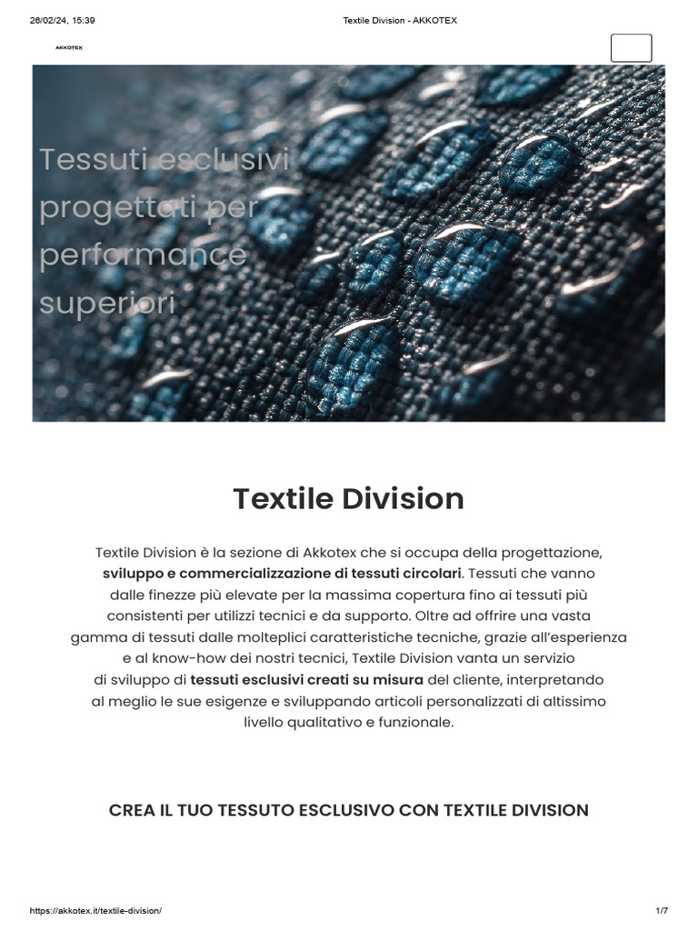 Textile Division Akkotex Accoppiatura Tessuti Tecnici | PDF