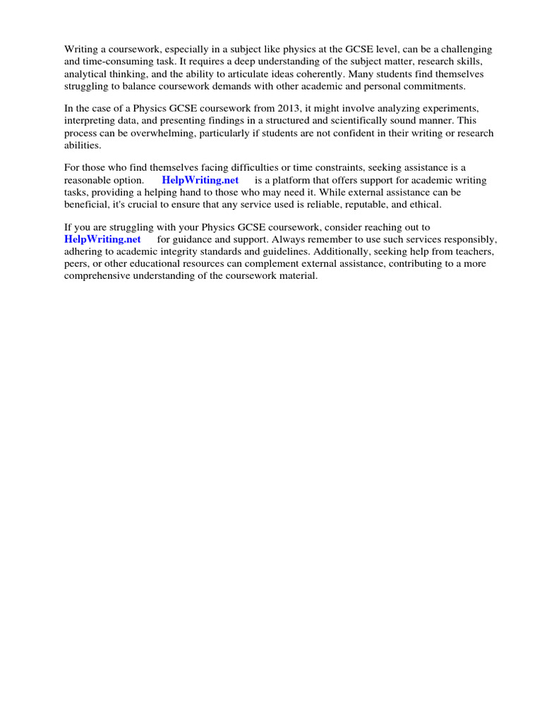 GCSE Physics Coursework Help | PDF | Electrical Resistance And ...