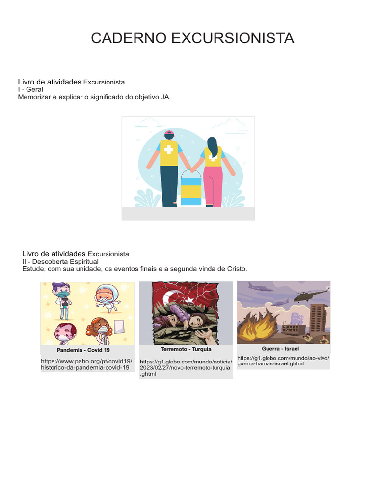 Caderno Excursionista Figuras. | PDF | Shabat