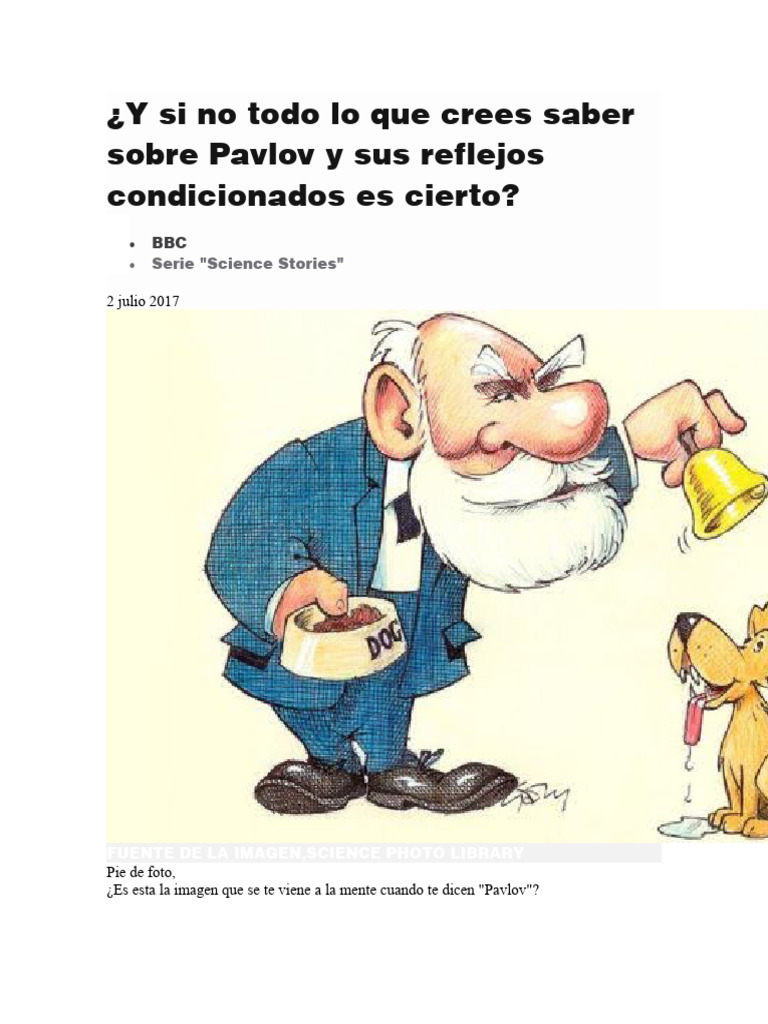 Experimento Pavlov | PDF