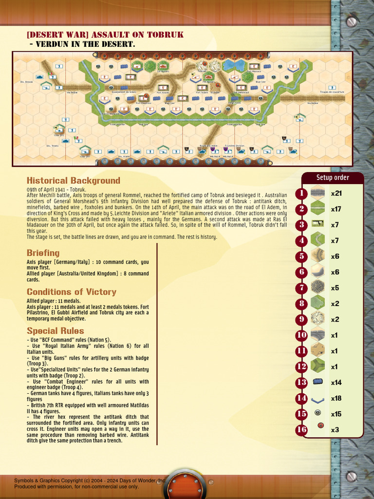 (Desert War) Assault On Tobruk | PDF | Military | Warfare