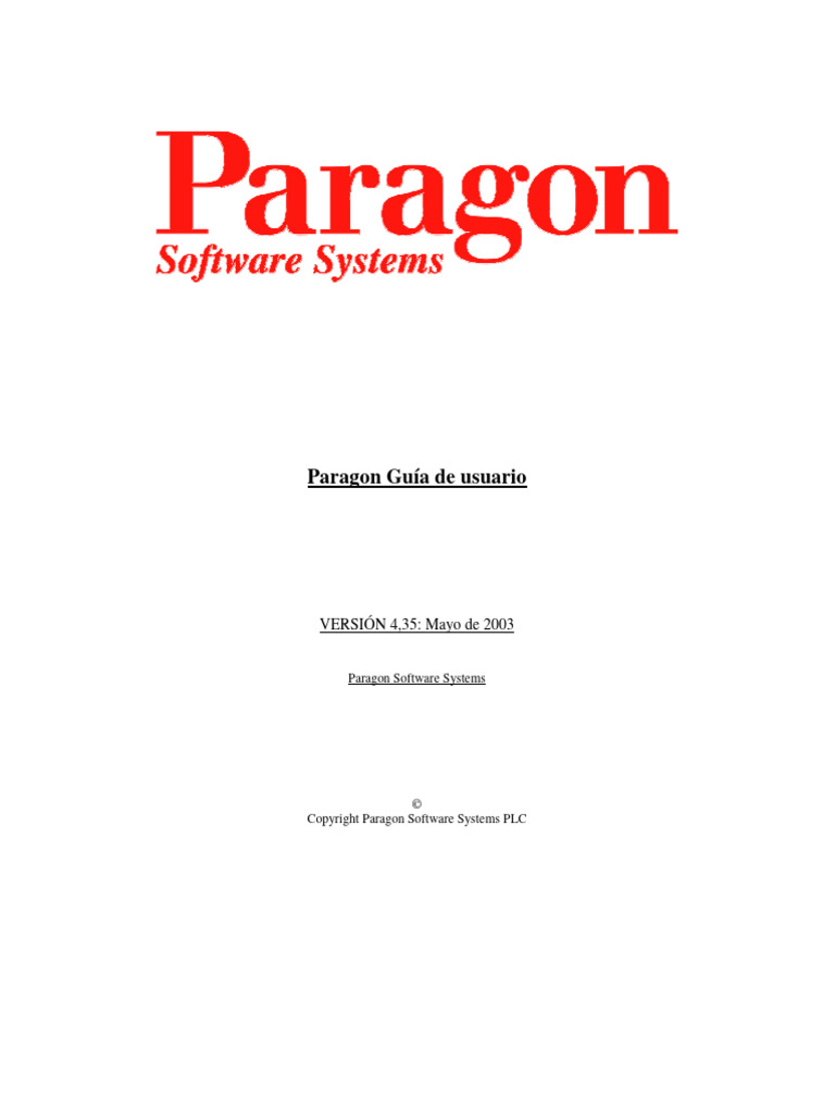 Manual Paragon | PDF | Archivo de computadora | Usuario (informática)