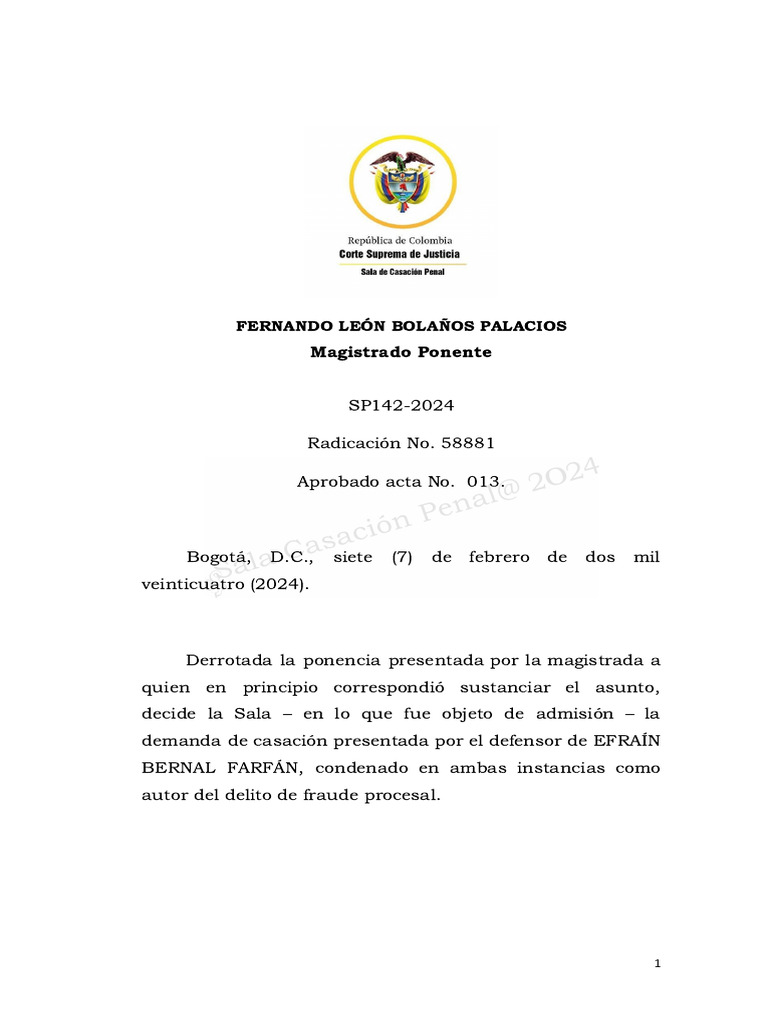 Casación por fraude procesal en Bogotá | PDF | Judicaturas | Ley Pública