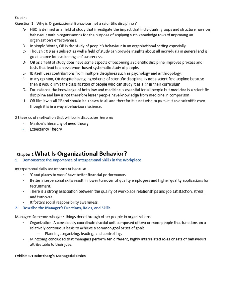 OB Fundamentals | PDF | Motivation | Motivational