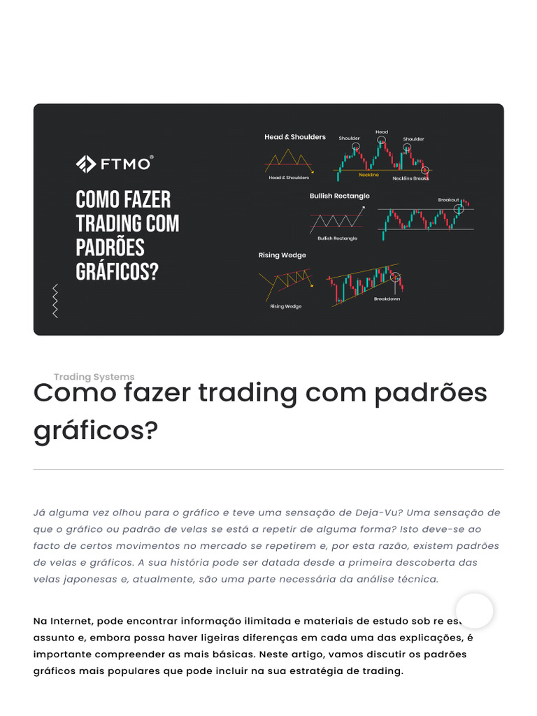 Como Fazer Trading Com Padrões Gráficos - FTMO | PDF | Análise técnica | Bandeira