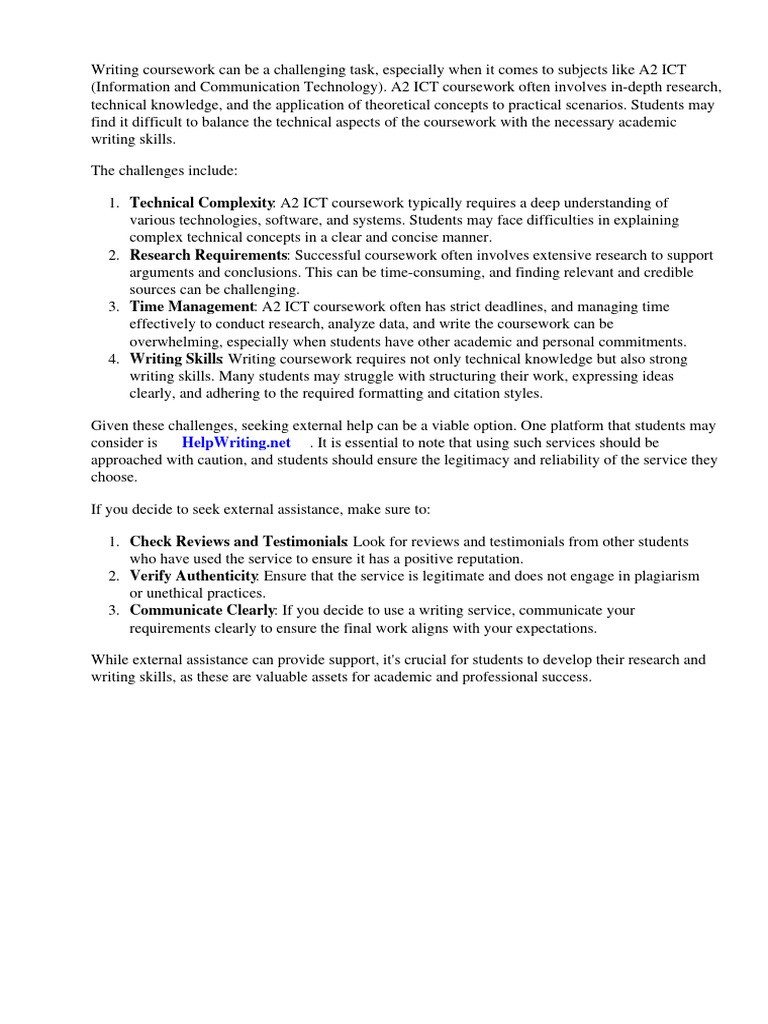 A2 Ict Coursework Help | PDF | Educational Technology | Student ...