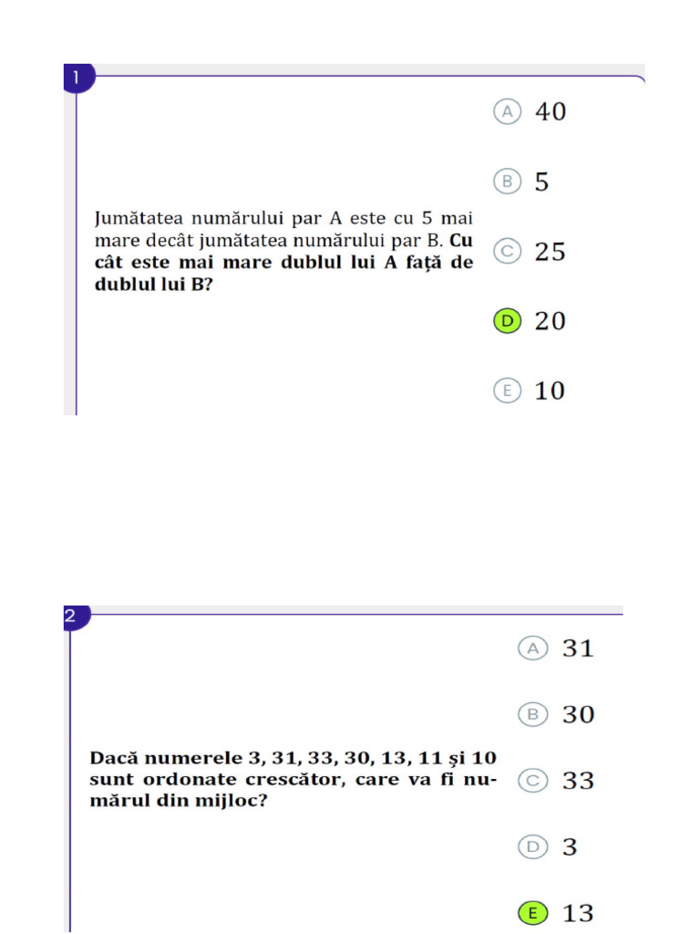 TestLuminaMathConcurs Fazaonline | PDF