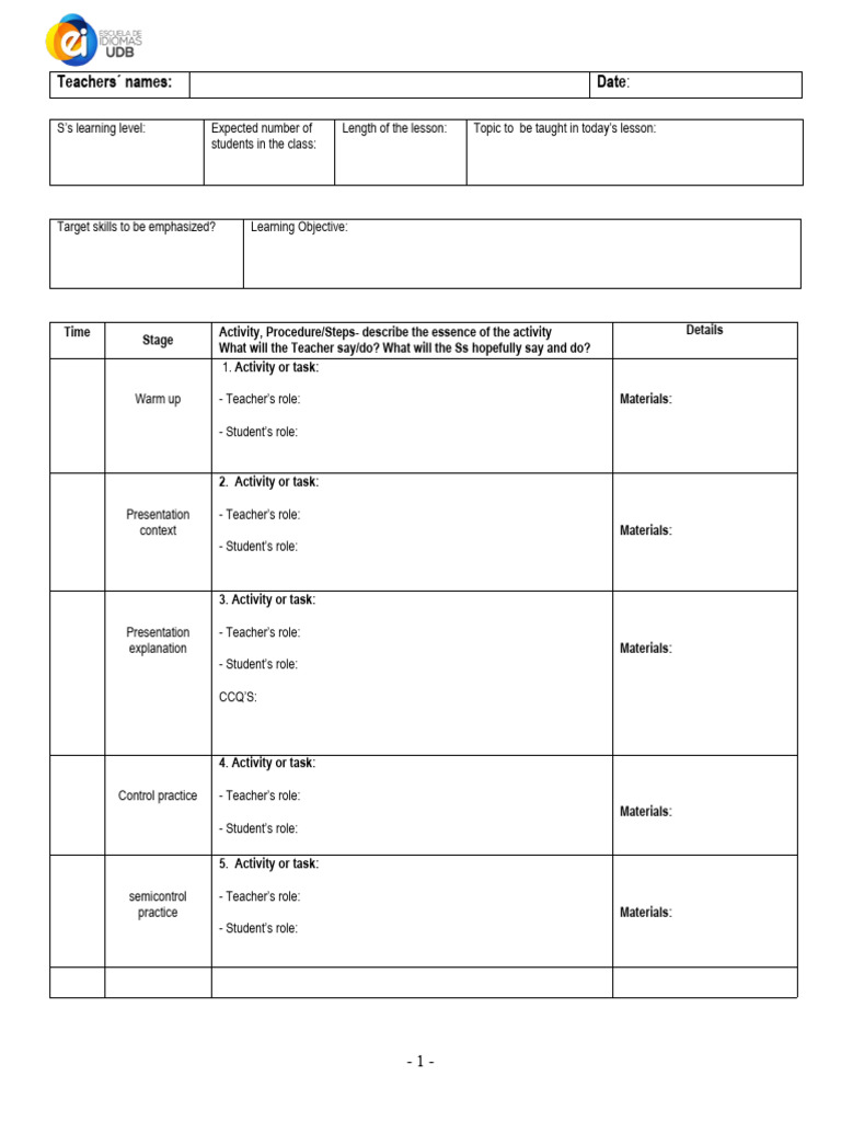 PPP Template | PDF | Learning | Behavior Modification