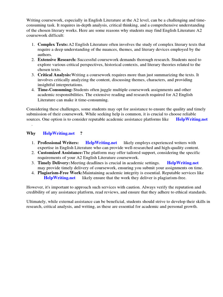 English Literature A2 Coursework Help | PDF | Poetry | Critical Thinking