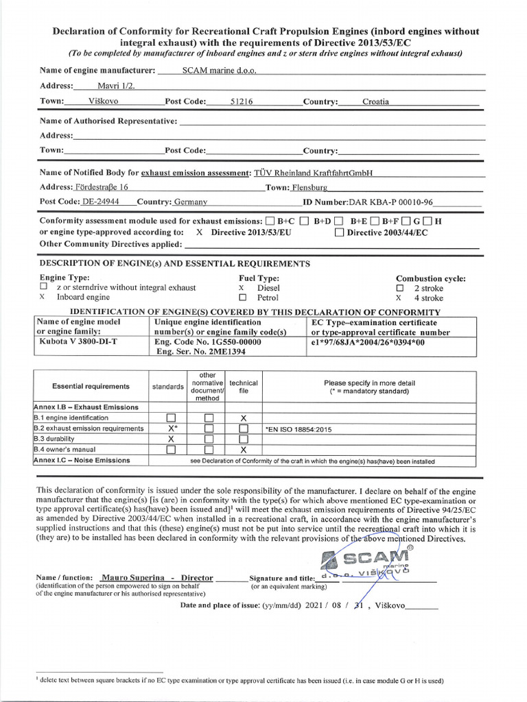 RCD2 Certificate | PDF