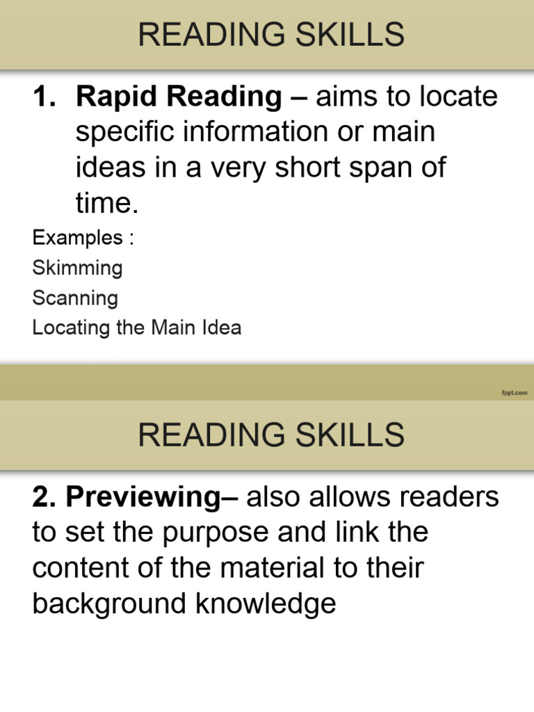 Skills Types of Reading Paragraph Development | PDF | Guitars