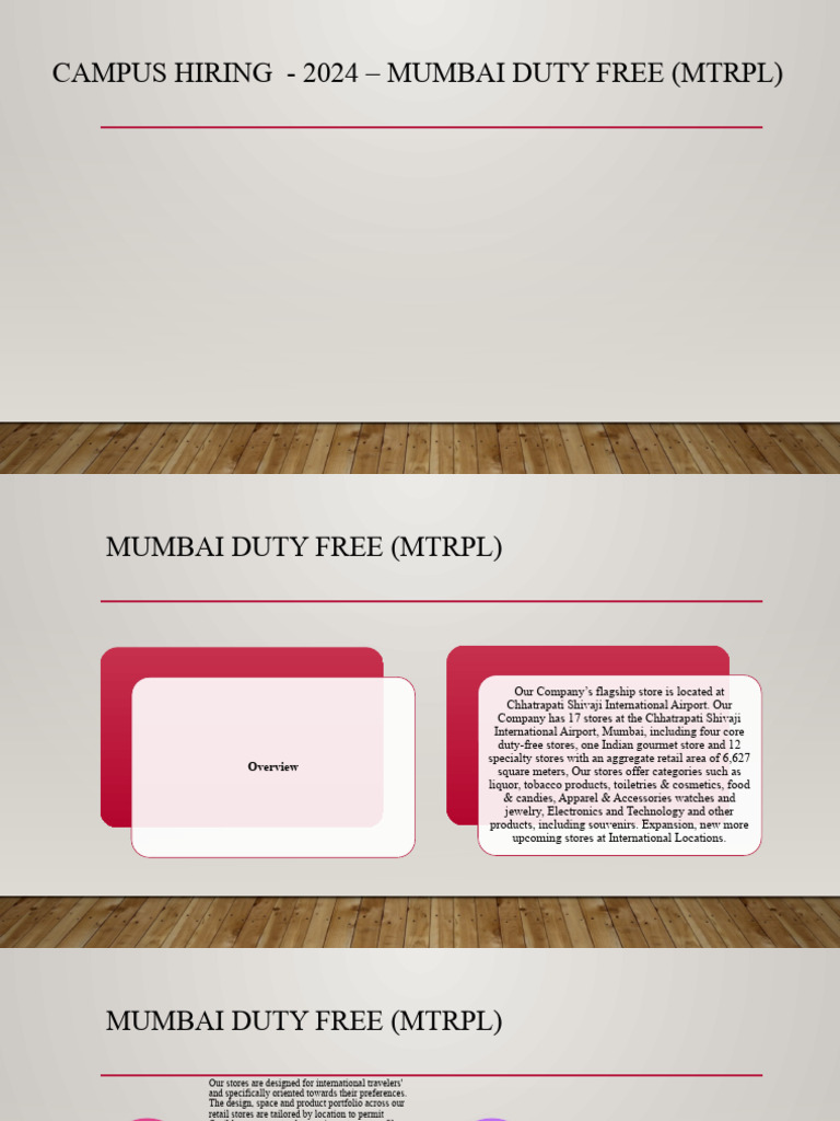 MTRPL Management Trainee Overview | PDF | Retail | Brand