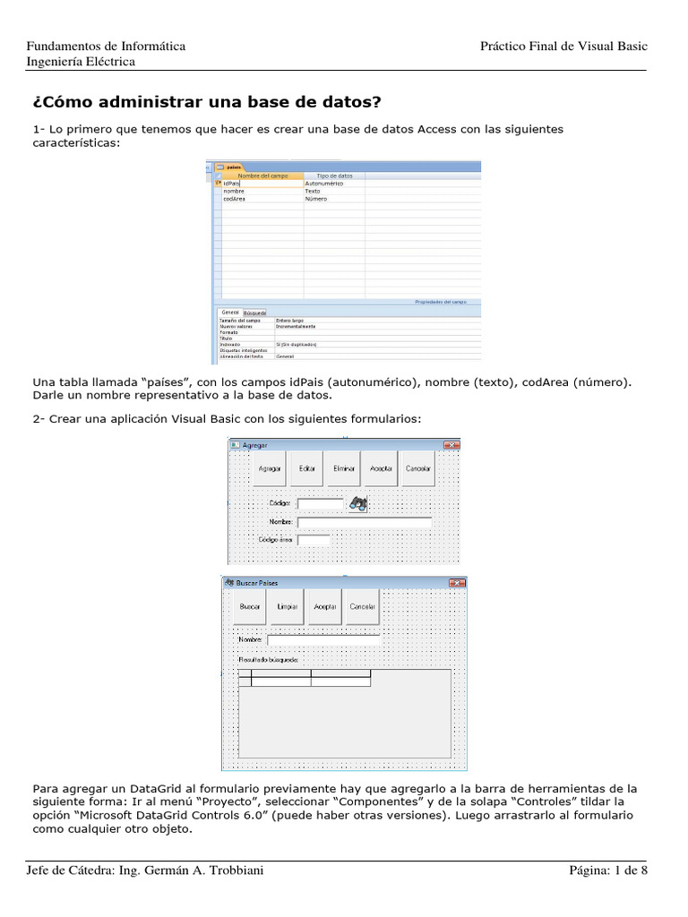 Como Administrar Una Base de Datos | PDF | Active X Data Objects | Bases de datos