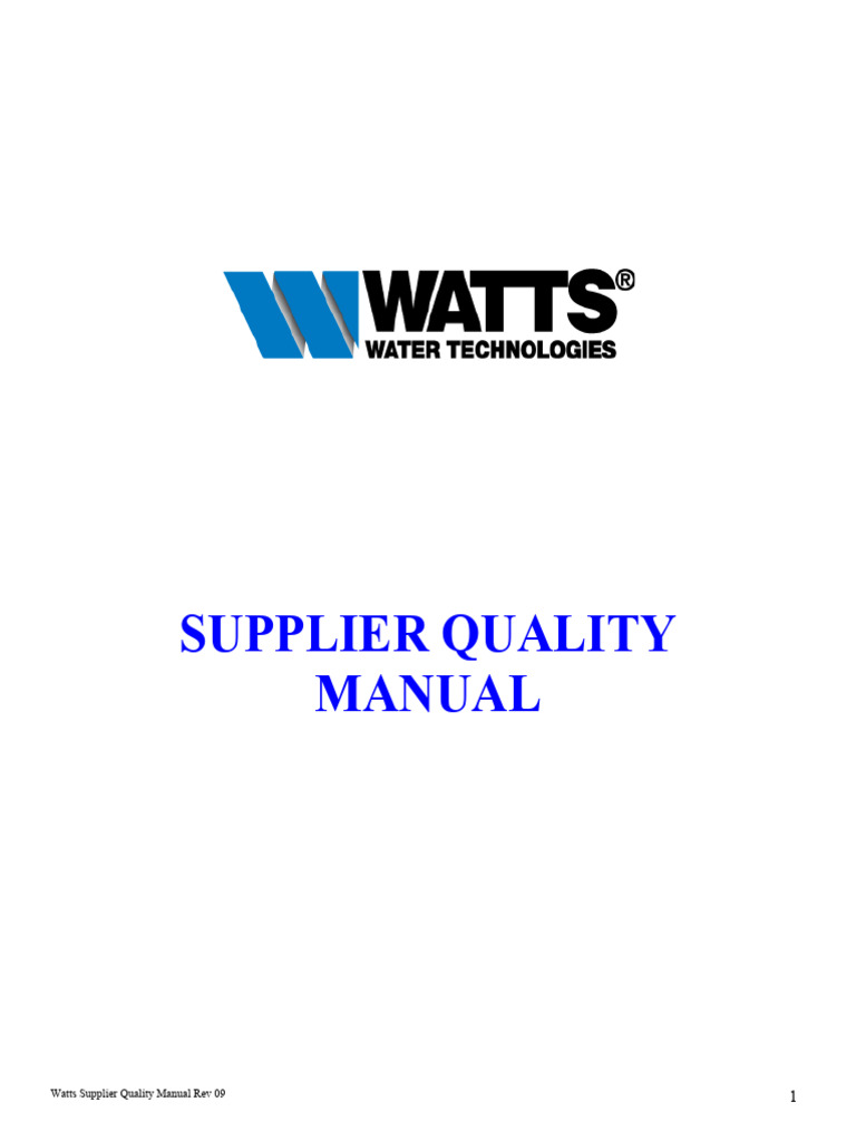 Supplier Quality Manual | PDF | Supply Chain | Bribery