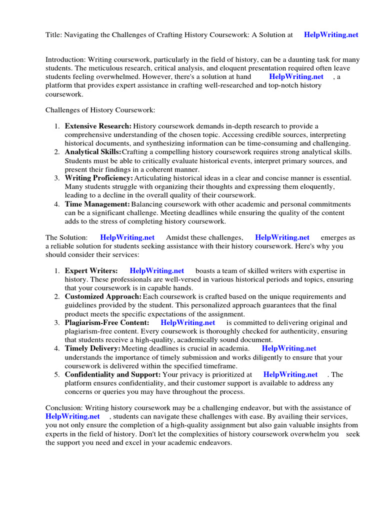 How To Do History Coursework | PDF | Primary Sources | Essays