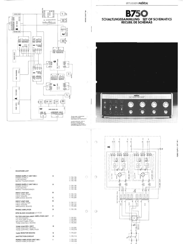 Revox b-750 Schematic | PDF