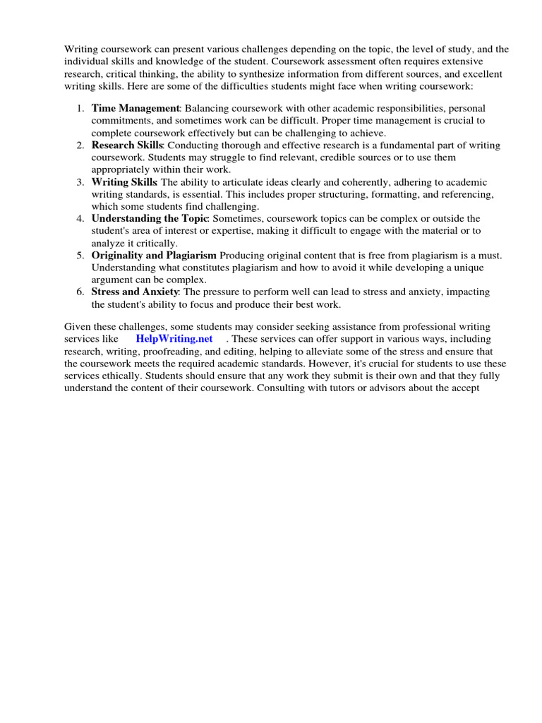 Coursework Assessment | PDF | Plagiarism | Learning