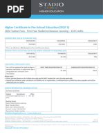 Stadio PGCE 2025 Tuition Fees Breakdown | PDF | Educational Stages