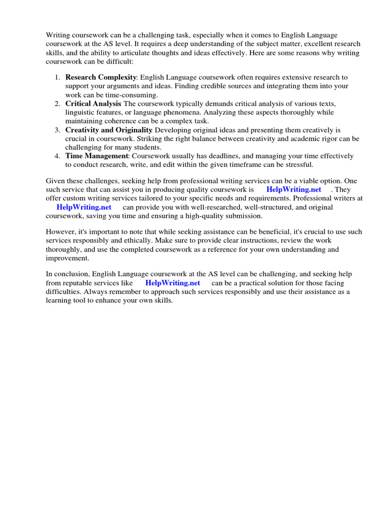 Ideas For English Language Coursework As Level | PDF | Critical ...