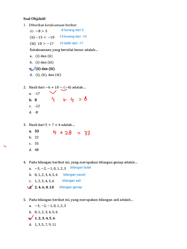 Soal MTK KLS Vii | PDF | Game & Aktivitas | Metode & Bahan Ajar