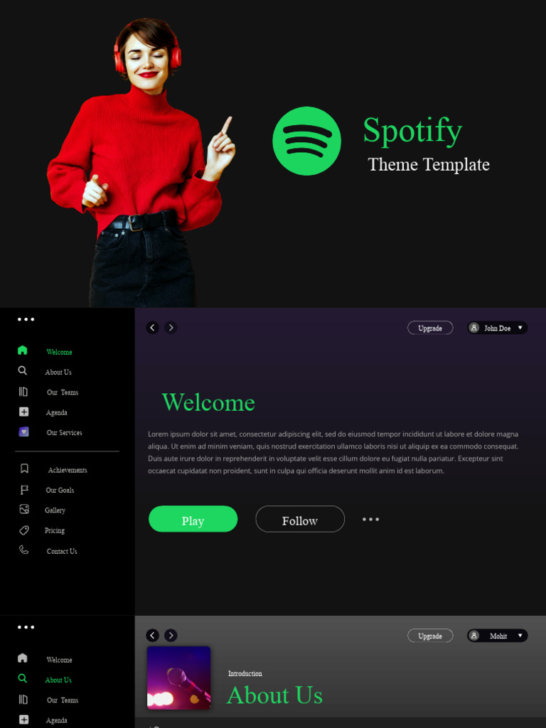 Spotify Theme Template | PDF | Spotify | World Wide Web