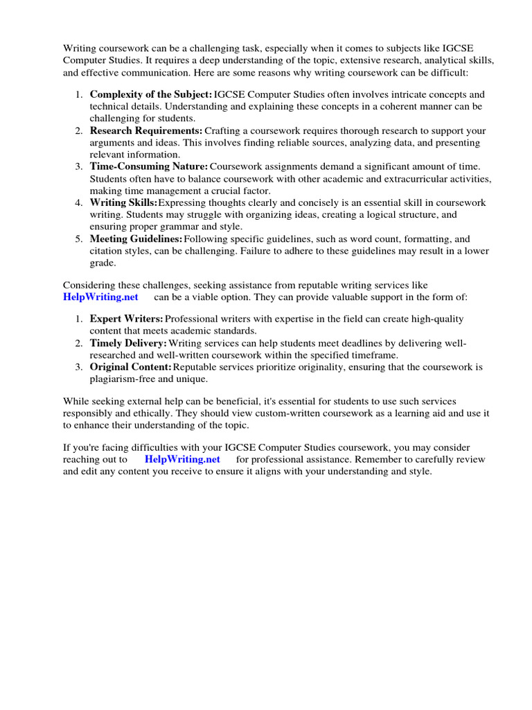 Igcse Computer Studies Coursework Topics | Download Free PDF ... Igcse Computer Studies Coursework Topics | Download Free PDF ...