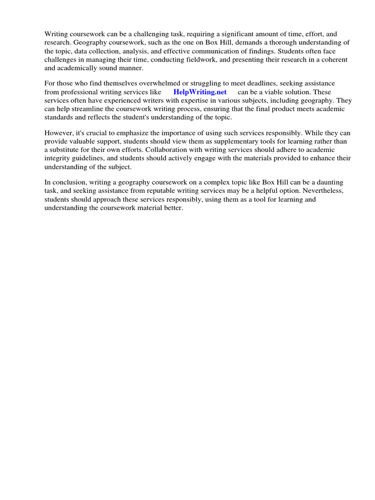 Geography Coursework Box Hill | PDF | Glacier | River