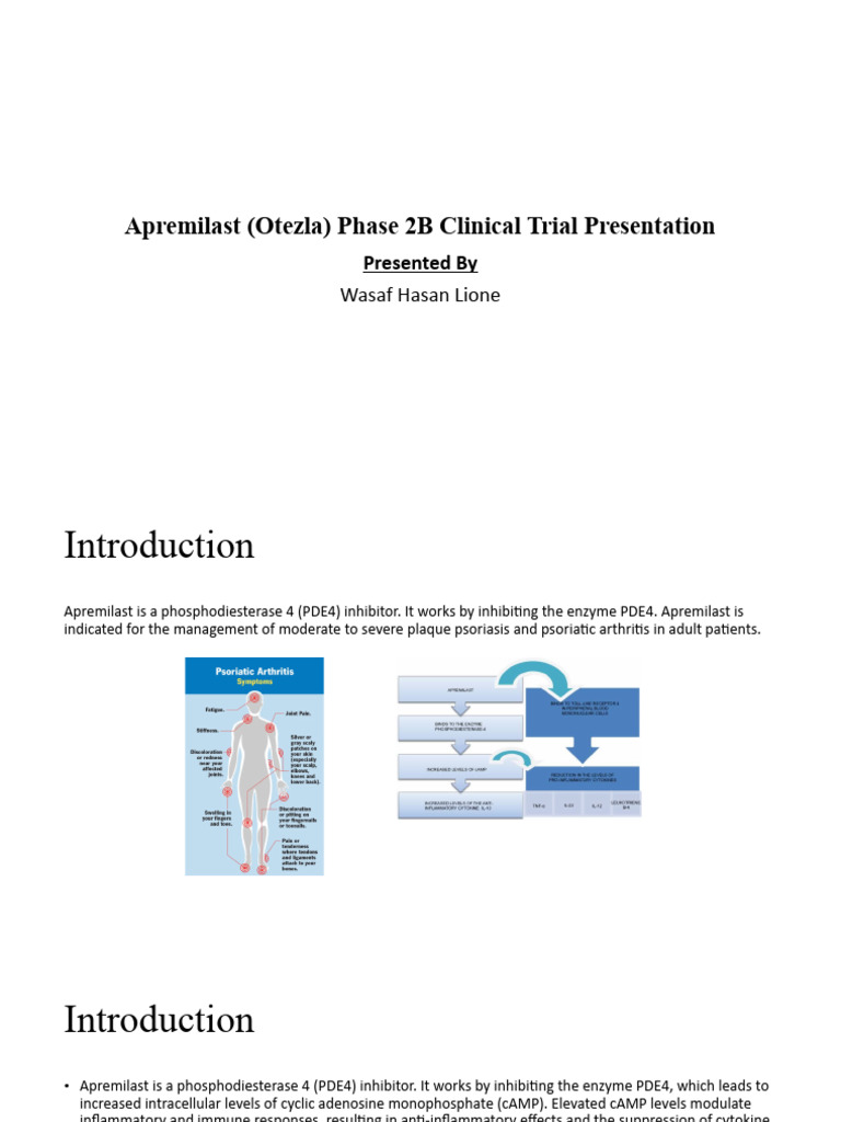 Apremilast Clinical Trials Phase 2b | PDF | Self-Improvement