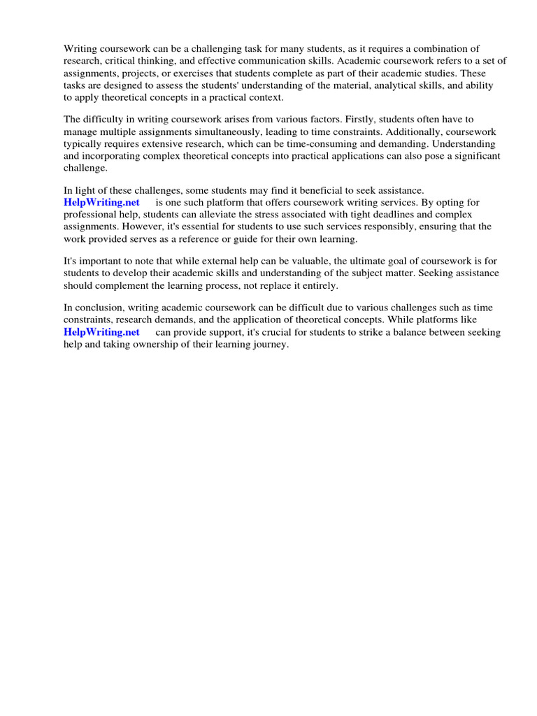 Coursework Writing Tips for Students | PDF | Postgraduate Education ...
