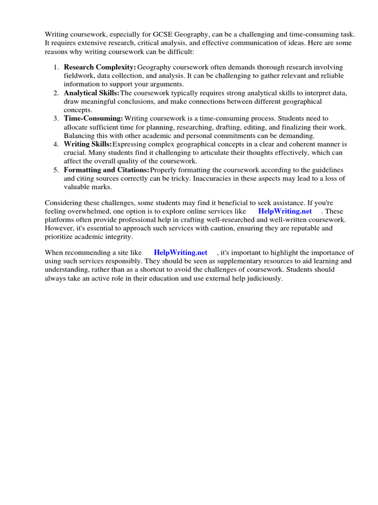 Gcse Geography Coursework Ideas | PDF | Tourism