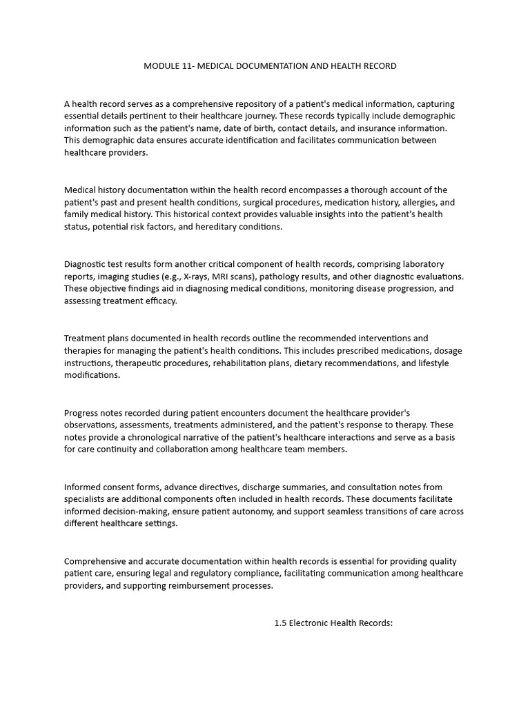 Module 11 - Medical Billing | Download Free PDF | Electronic Health ...