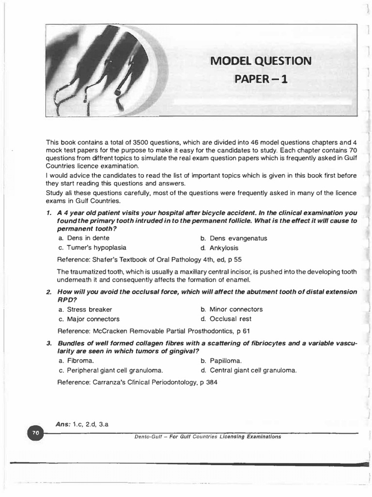 BDS Sample MCQ 1 | PDF
