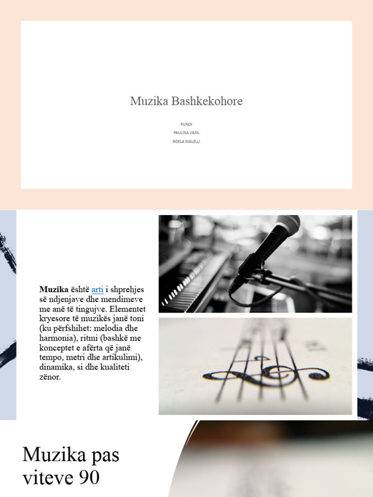 Muzika Bashkekohore: Punoi Paulina Vasil Roela Malelli | PDF