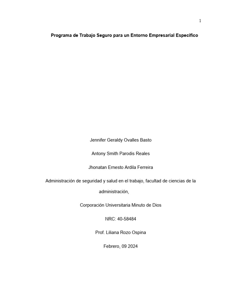 Programa de Seguridad en Clínicas | PDF | Business | Higiene Ocupacional