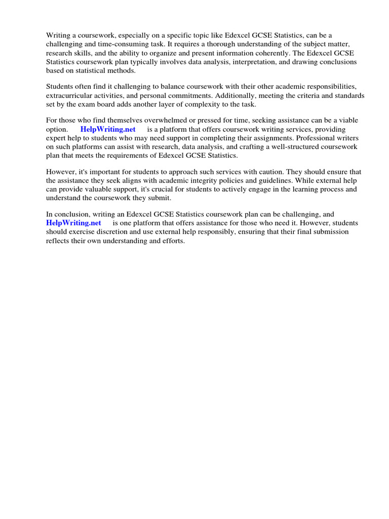 Edexcel Gcse Statistics Coursework Plan | PDF | Statistics | Histogram Edexcel Gcse Statistics Coursework Plan | PDF | Statistics | Histogram