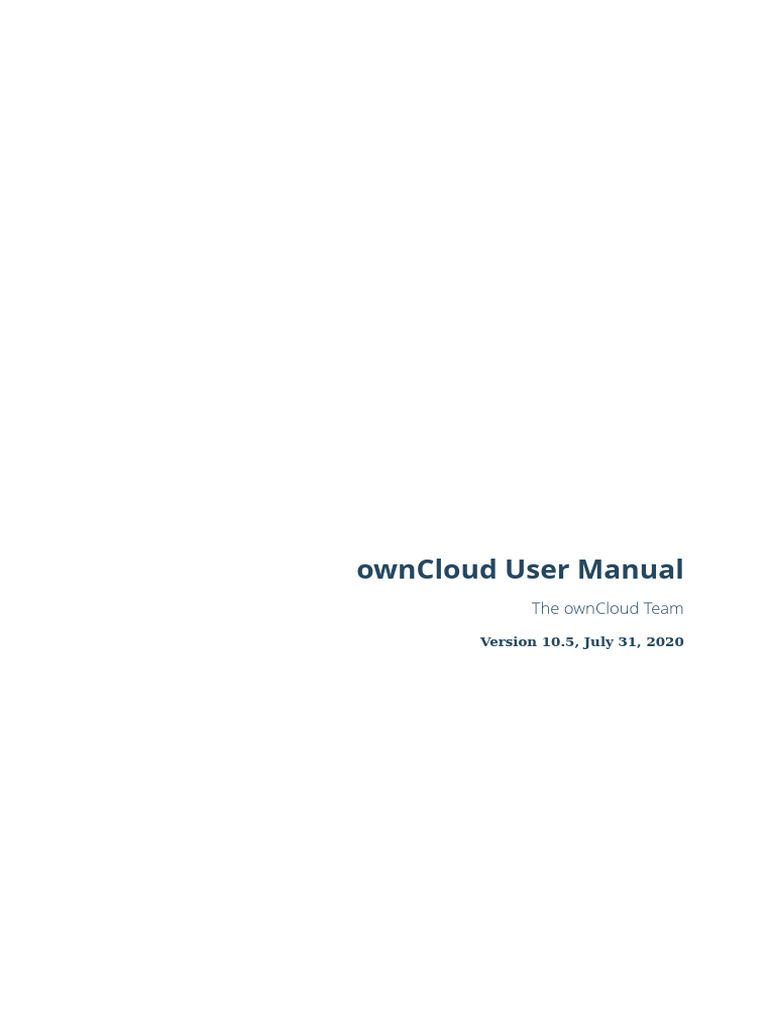 OwnCloud Manual | PDF | Computer File | World Wide Web
